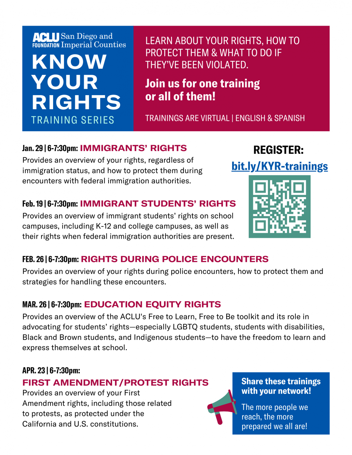 ACLU-SDIC Immigrants’ Rights Know Your Rights Webinar - 211
